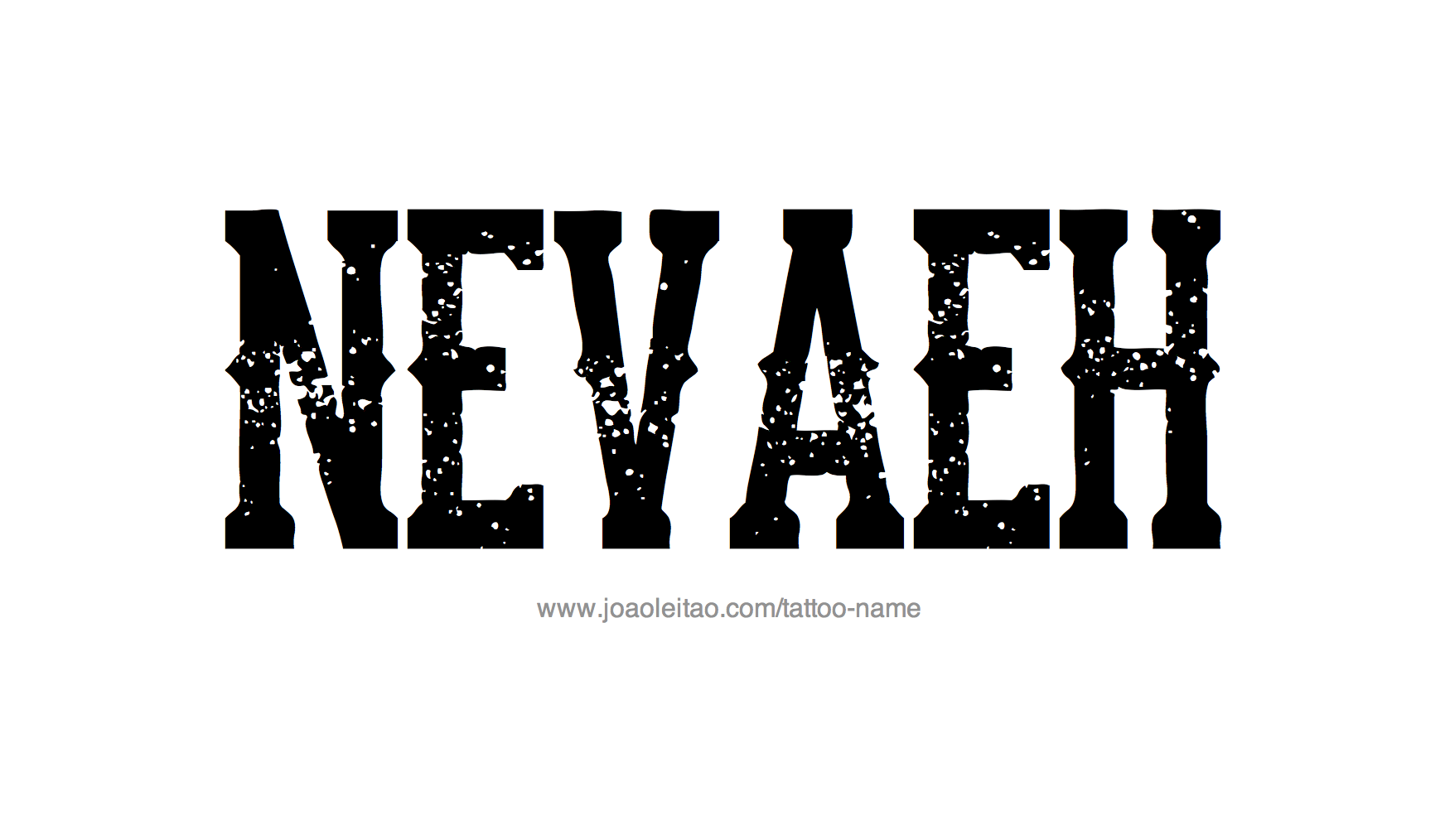 Nevaeh Name Tattoo Designs