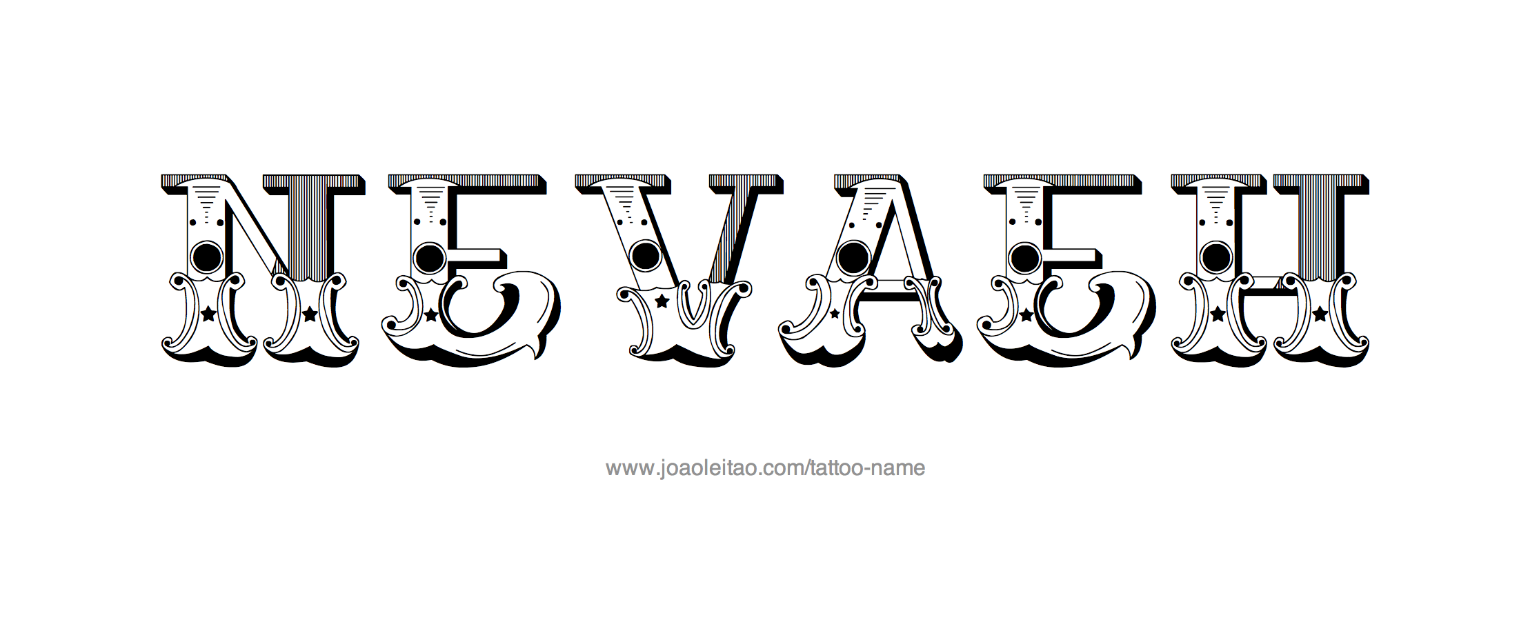 Nevaeh Name Tattoo Designs