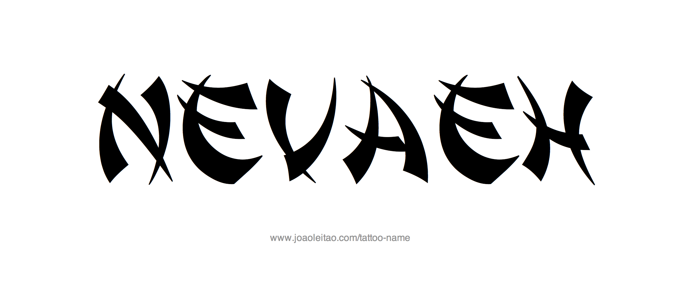 Nevaeh Name Tattoo Designs