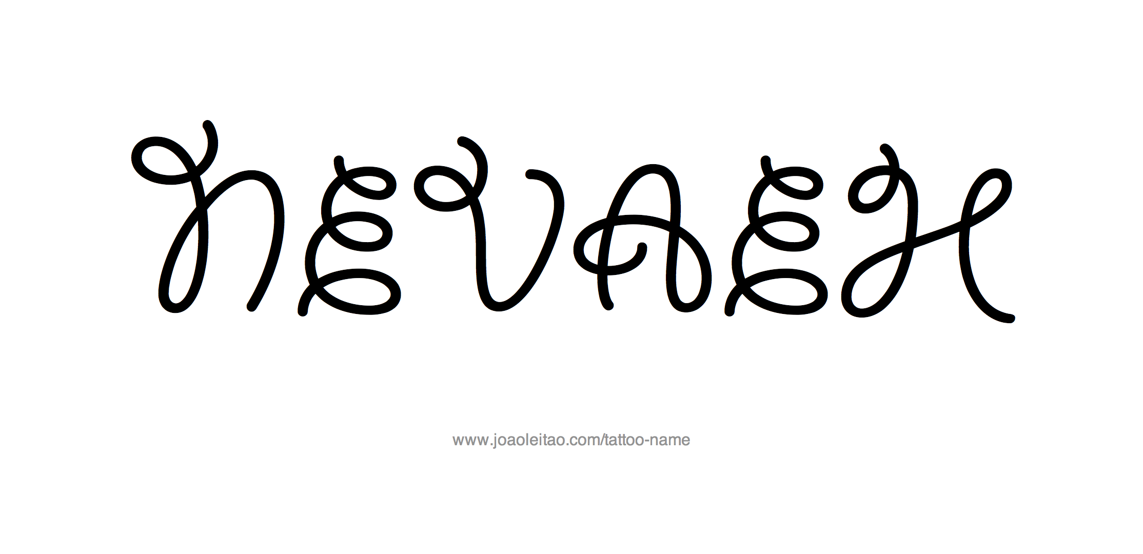 Nevaeh Name Tattoo Designs