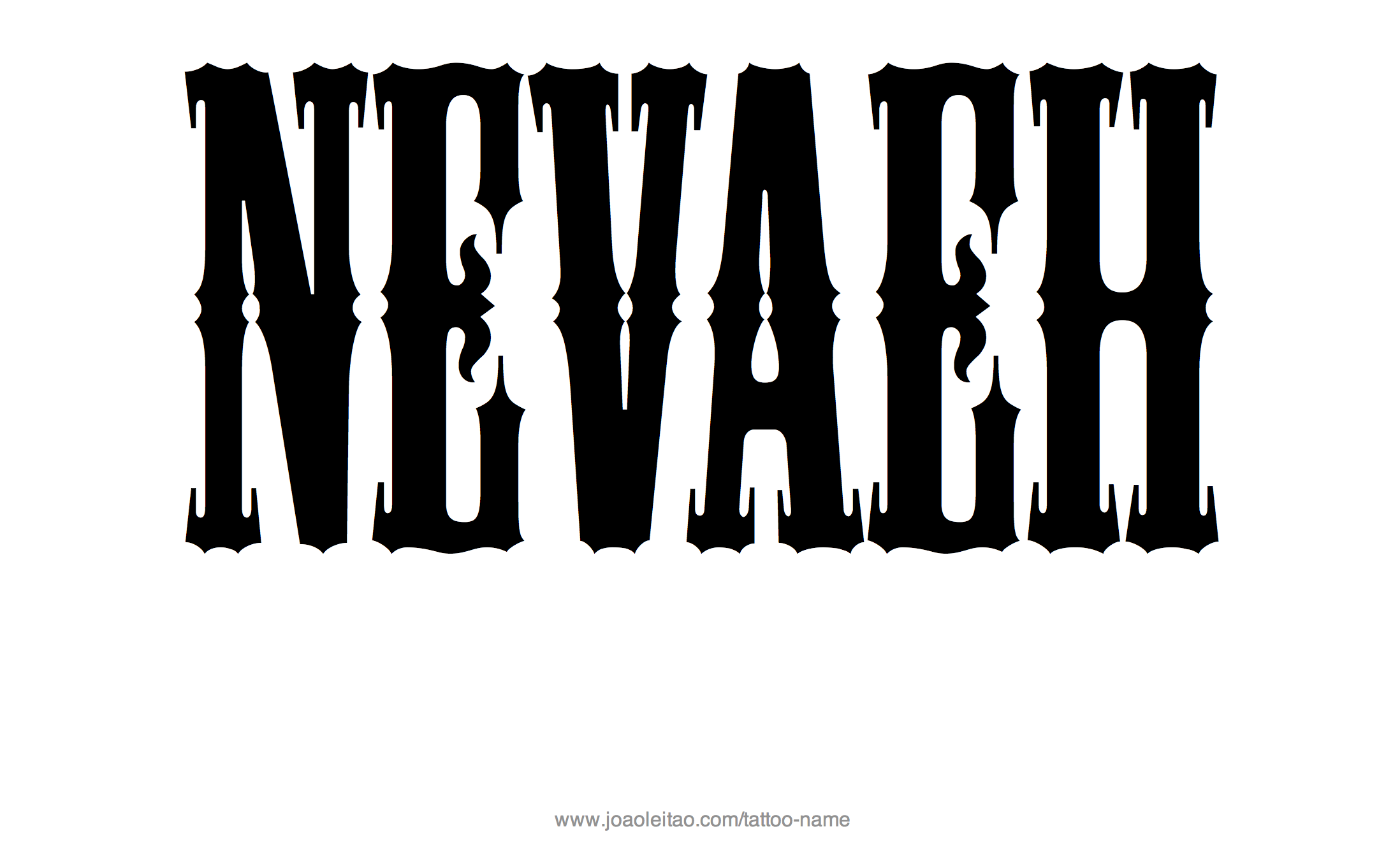 Nevaeh Name Tattoo Designs