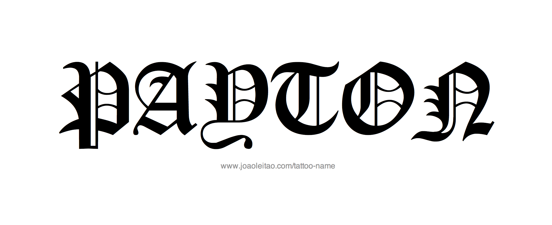 Payton Name Tattoo Designs