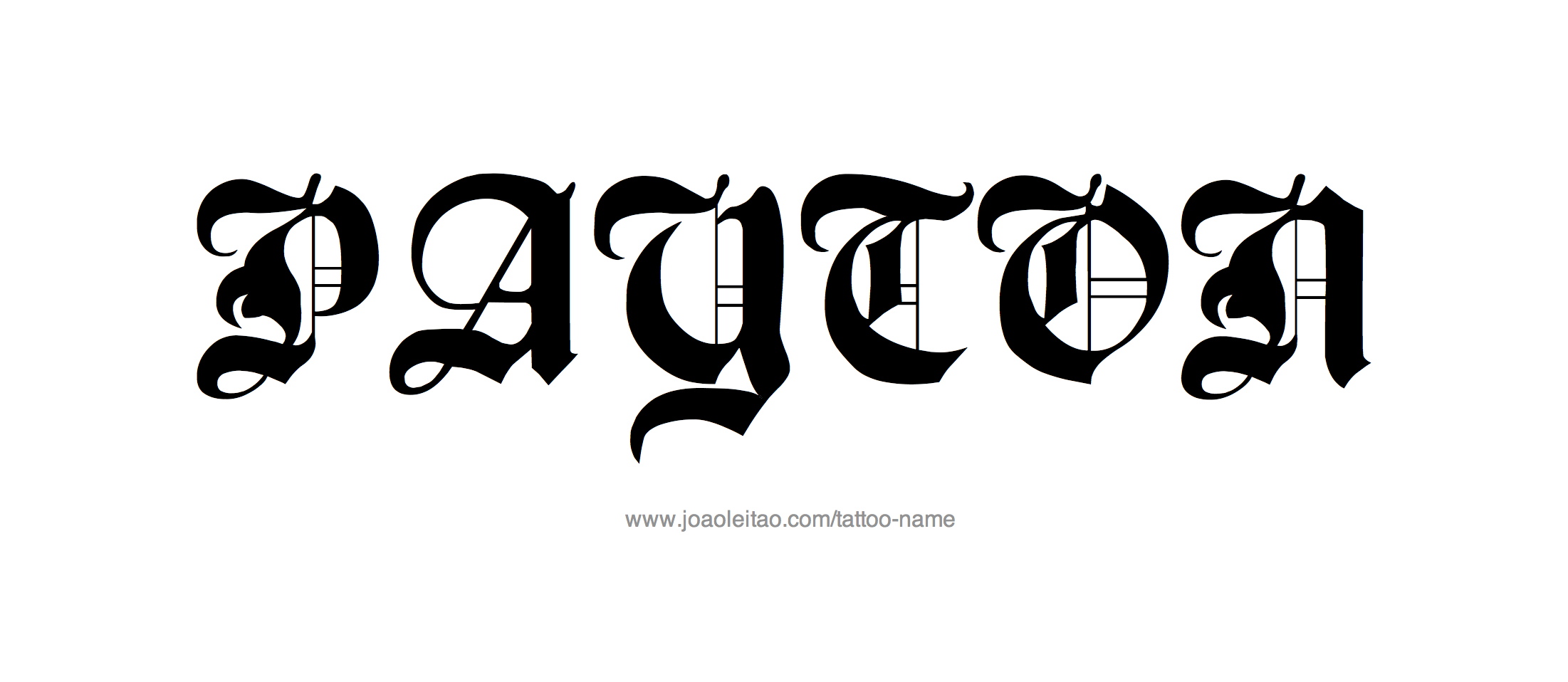 Payton Name Tattoo Designs