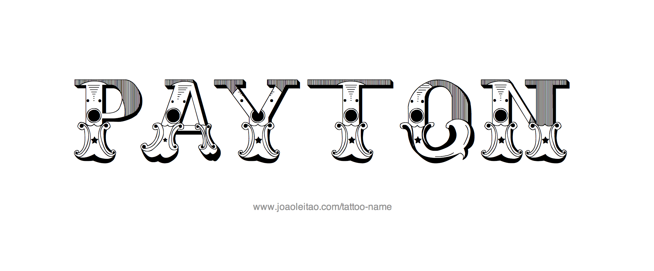 Payton Name Tattoo Designs
