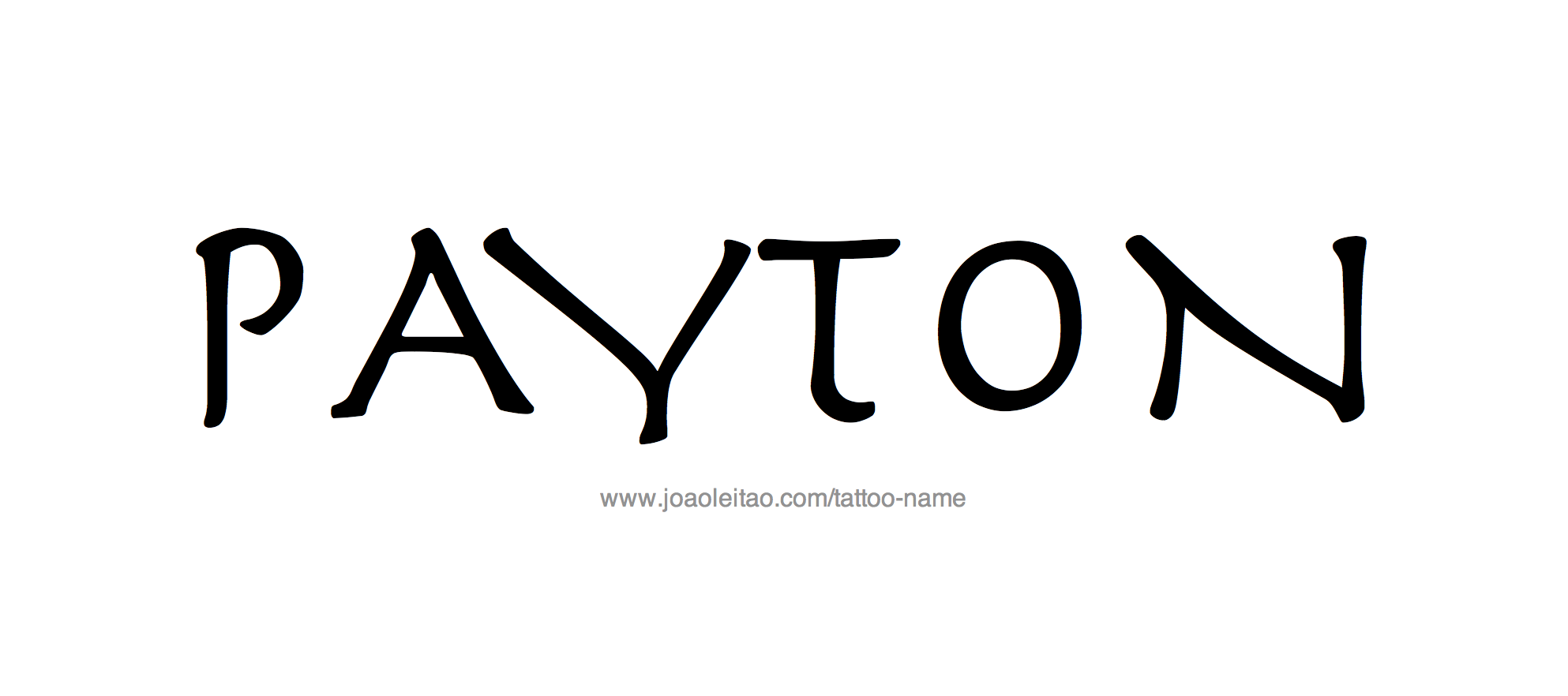 Payton Name Tattoo Designs