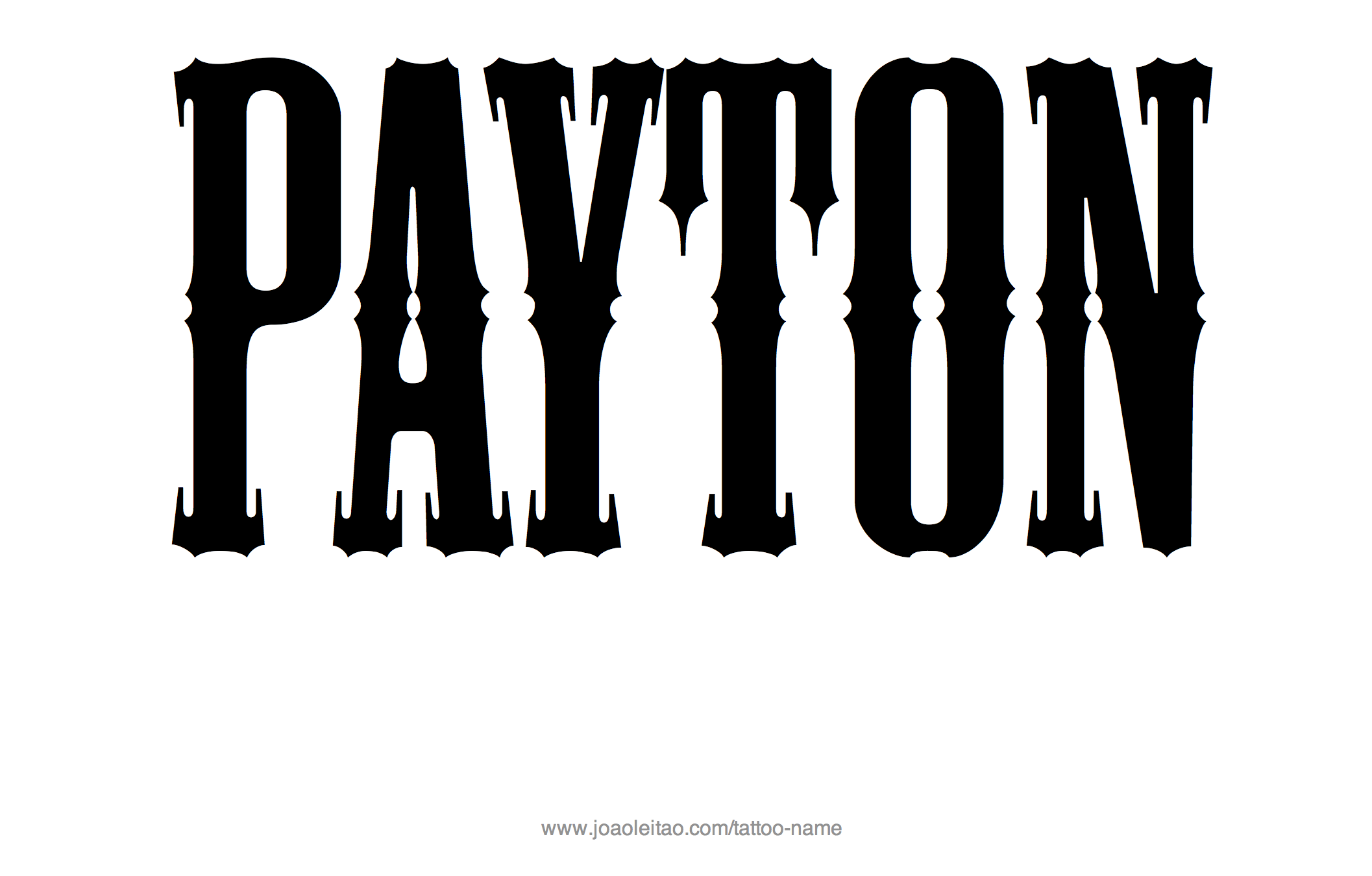 Payton Name Tattoo Designs