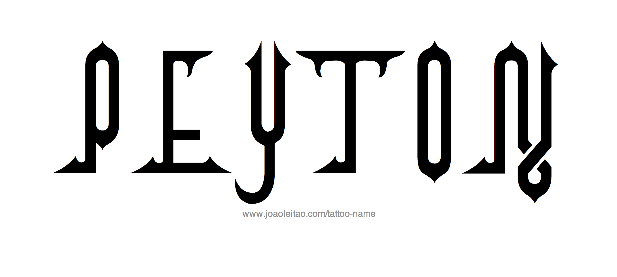 Peyton Name Tattoo Designs