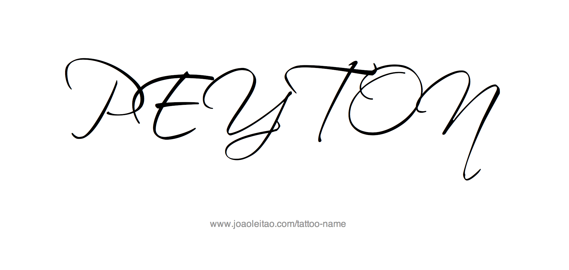 Peyton Name Tattoo Designs