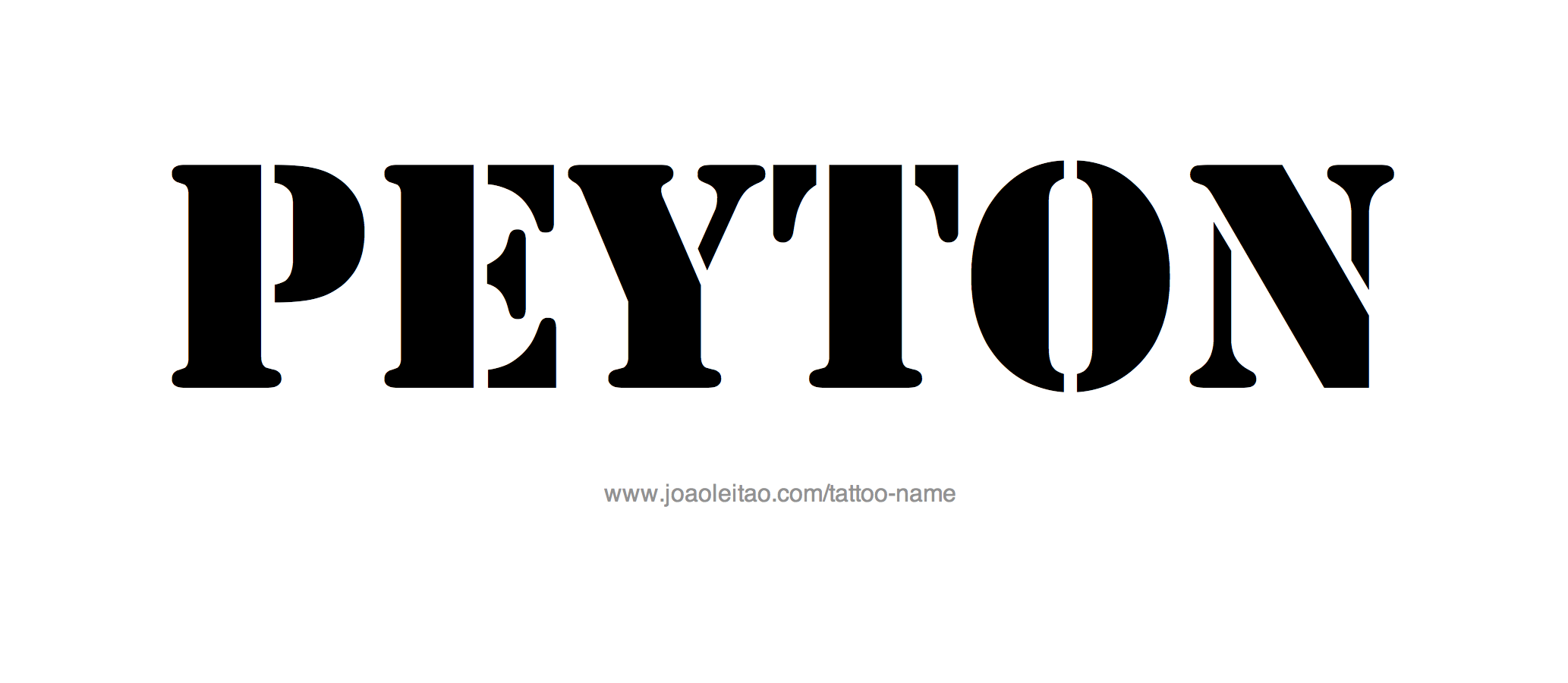 Peyton Name Tattoo Designs