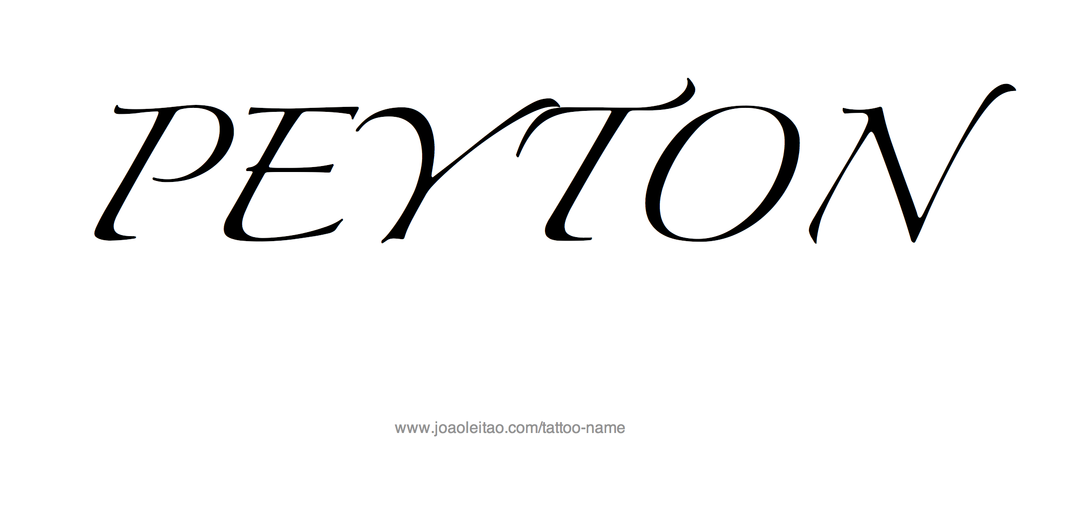 Peyton Name Tattoo Designs