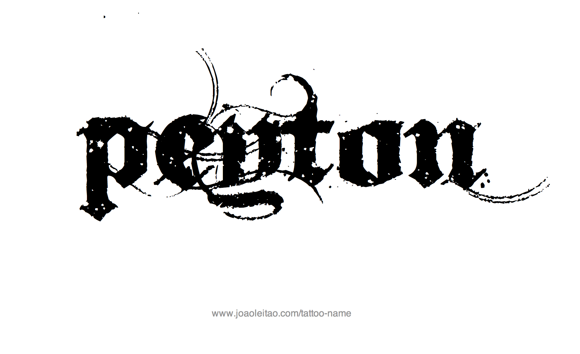 Peyton Name Tattoo Designs