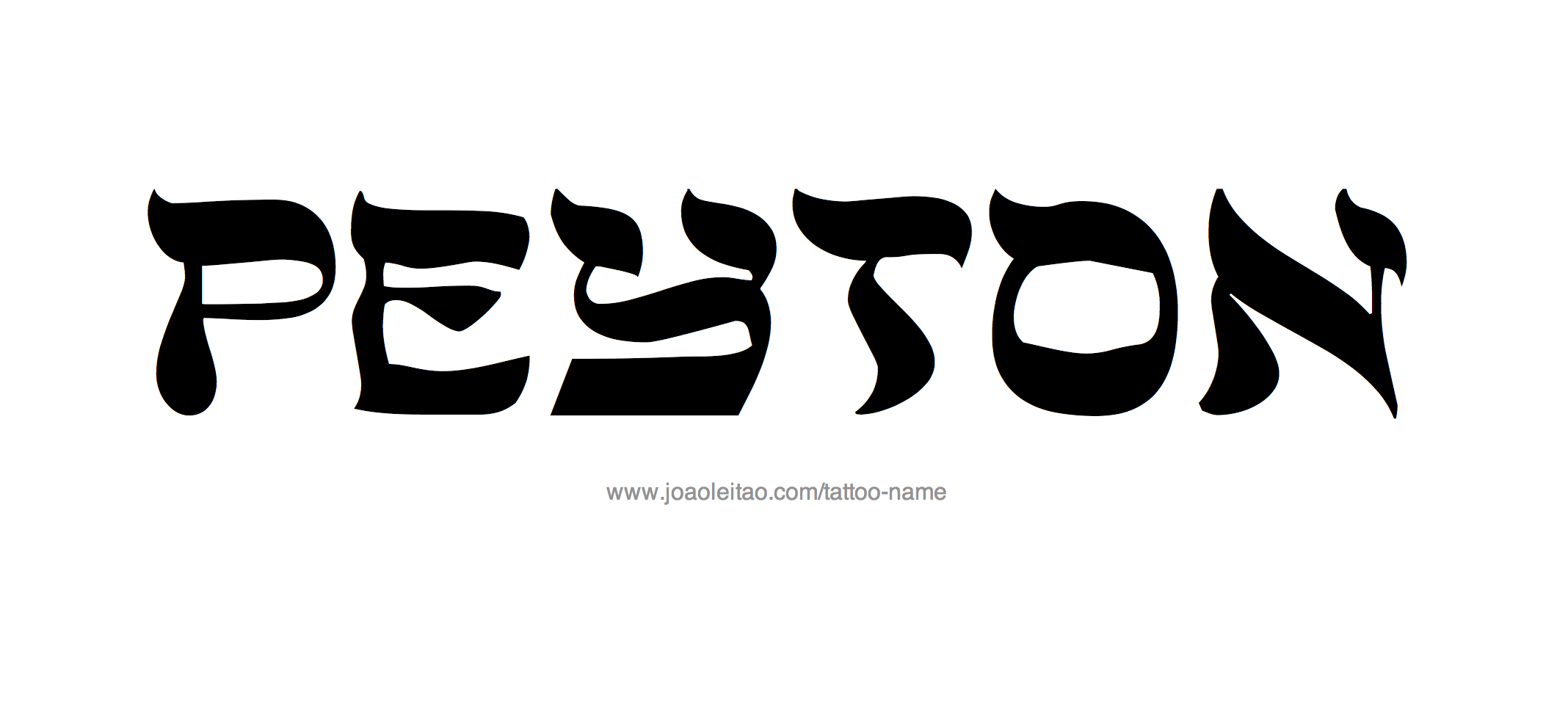 Peyton Name Tattoo Designs