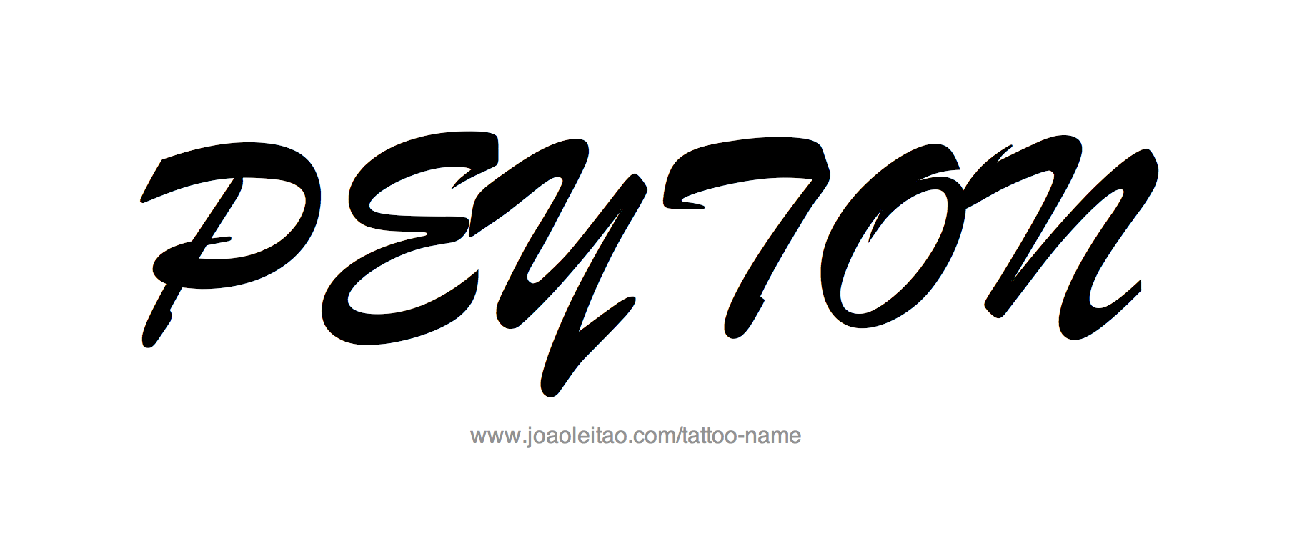 Peyton Name Tattoo Designs