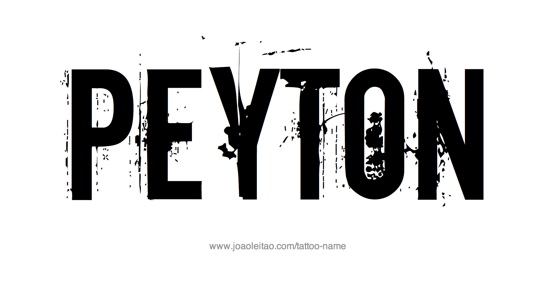 Peyton Name Tattoo Designs