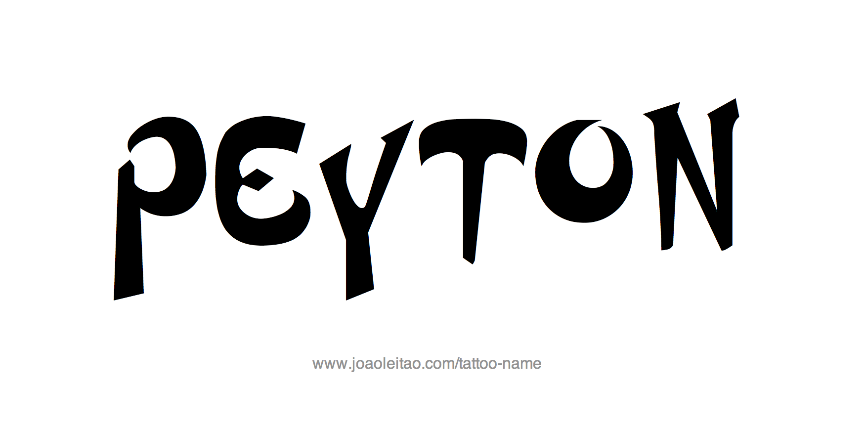 Peyton Name Tattoo Designs