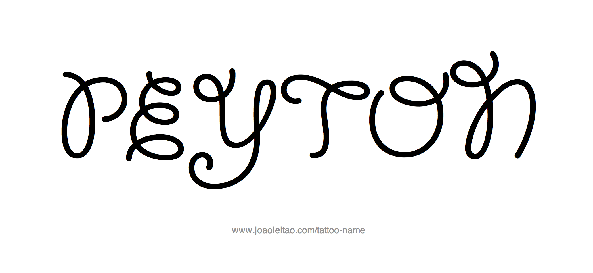 Peyton Name Tattoo Designs