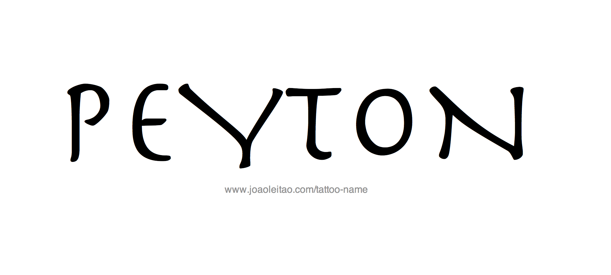 Peyton Name Tattoo Designs