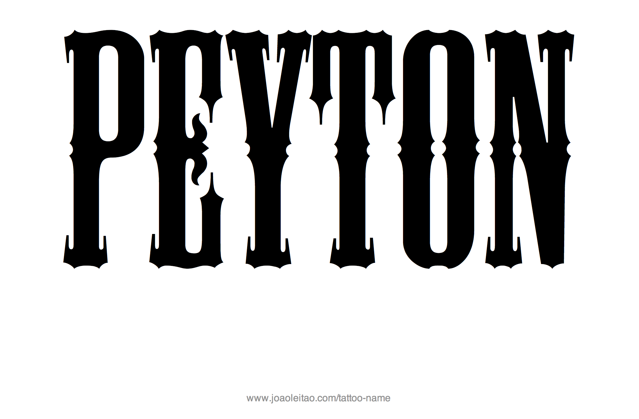 Peyton Name Tattoo Designs