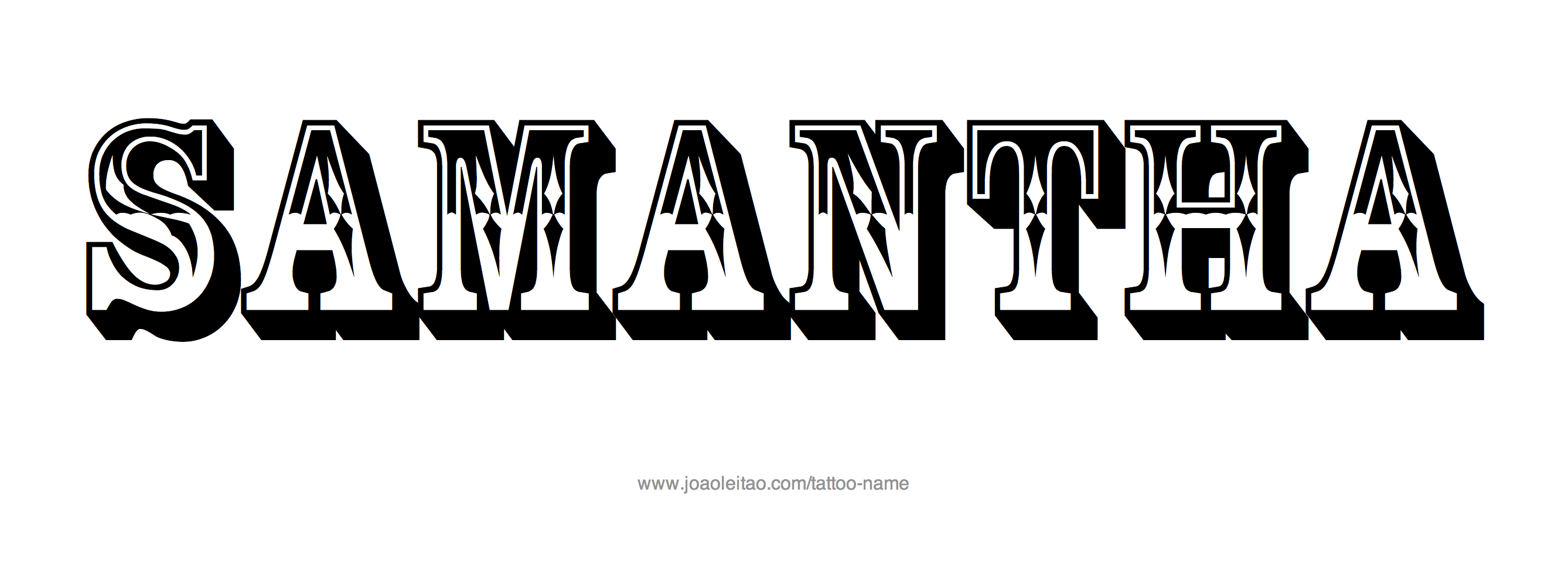 Samantha Name Tattoo Designs