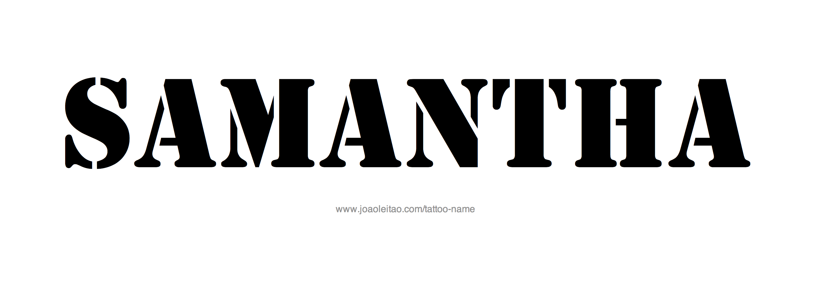 Samantha Name Tattoo Designs