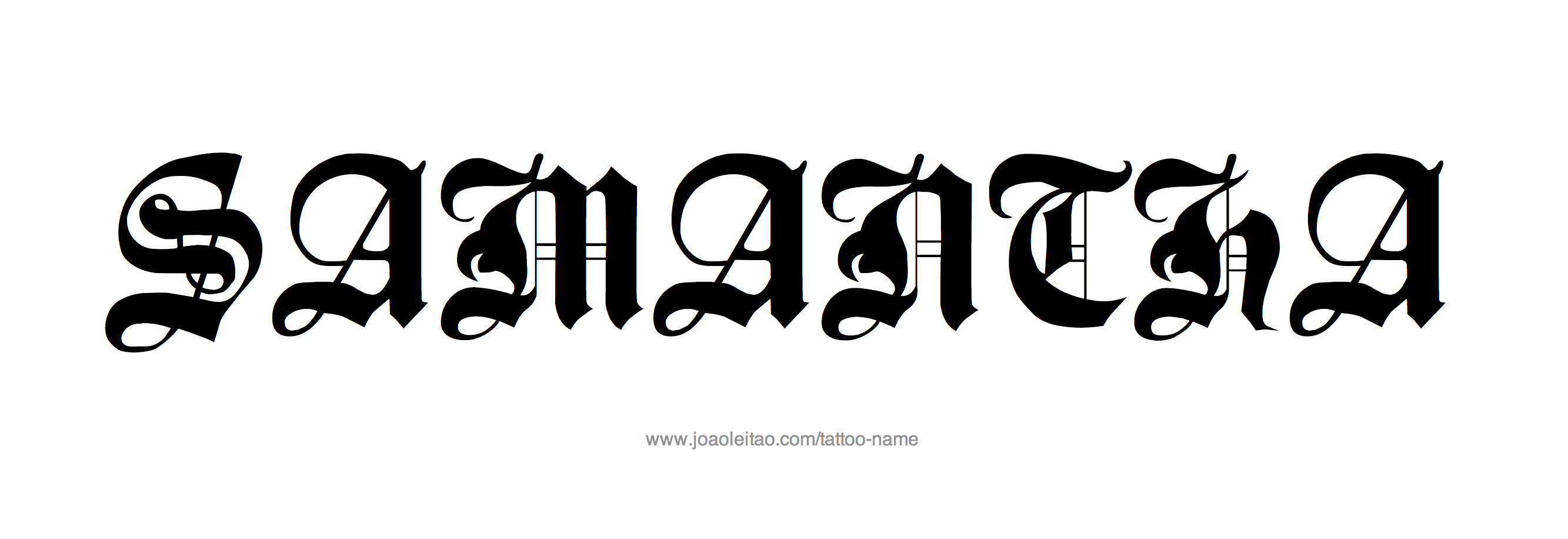 Samantha Name Tattoo Designs