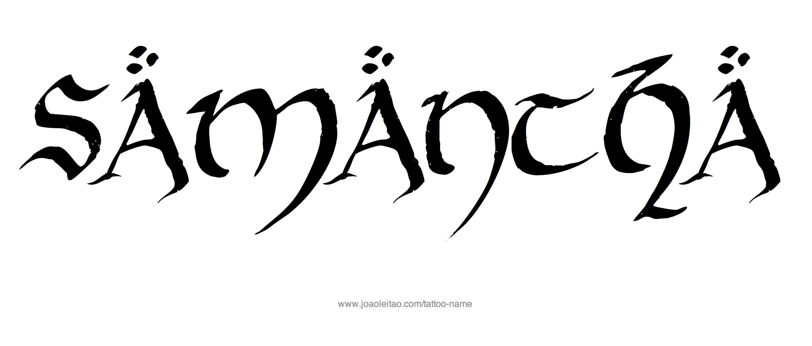 Samantha Name Tattoo Designs