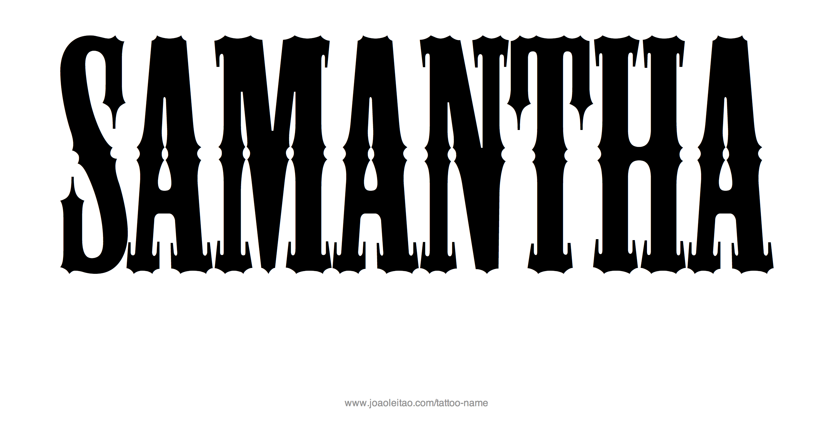 Samantha Name Tattoo Designs