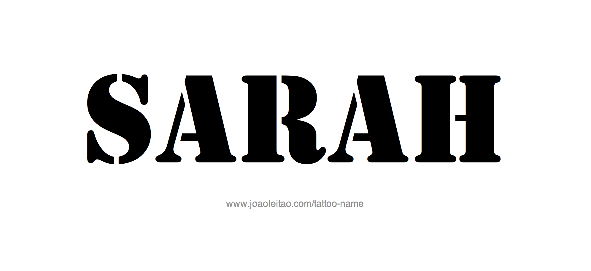 Sarah Name Tattoo Designs