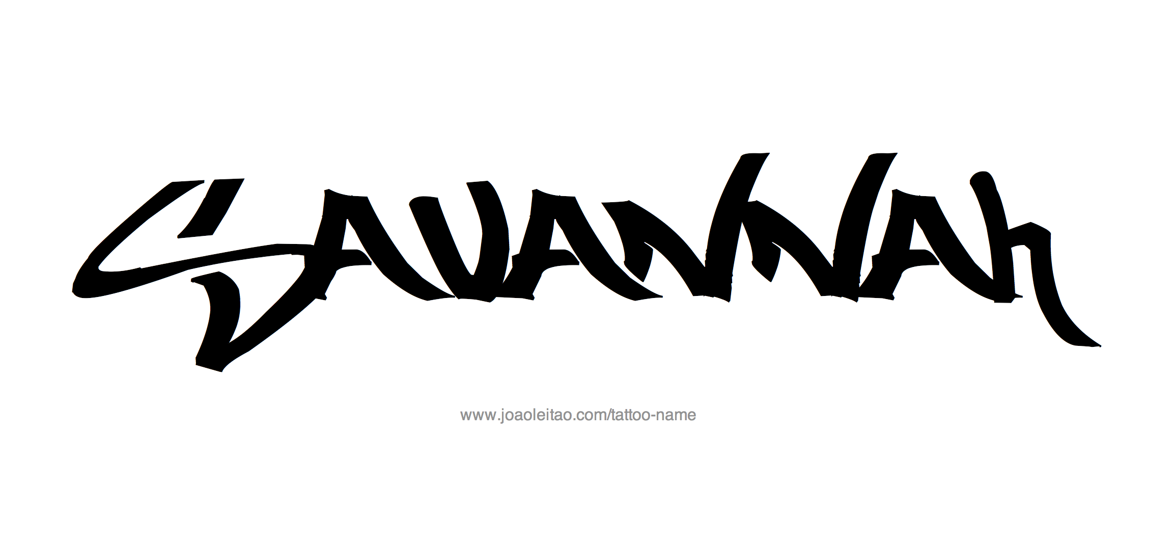 Savannah Name Tattoo Designs