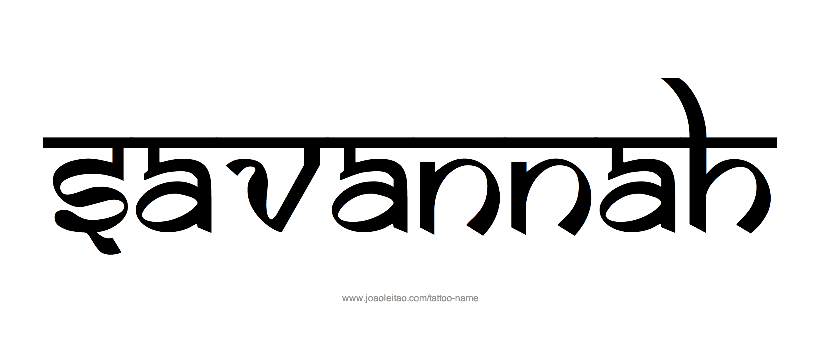 Savannah Name Tattoo Designs