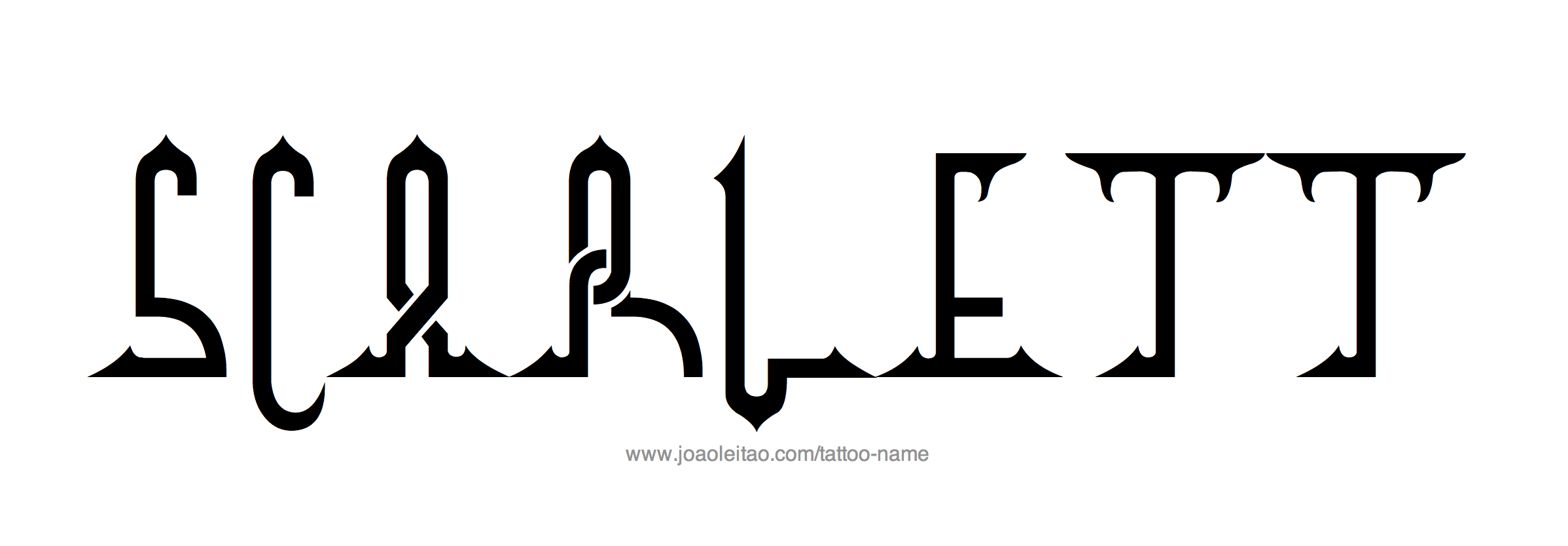 Scarlett Name Tattoo Designs