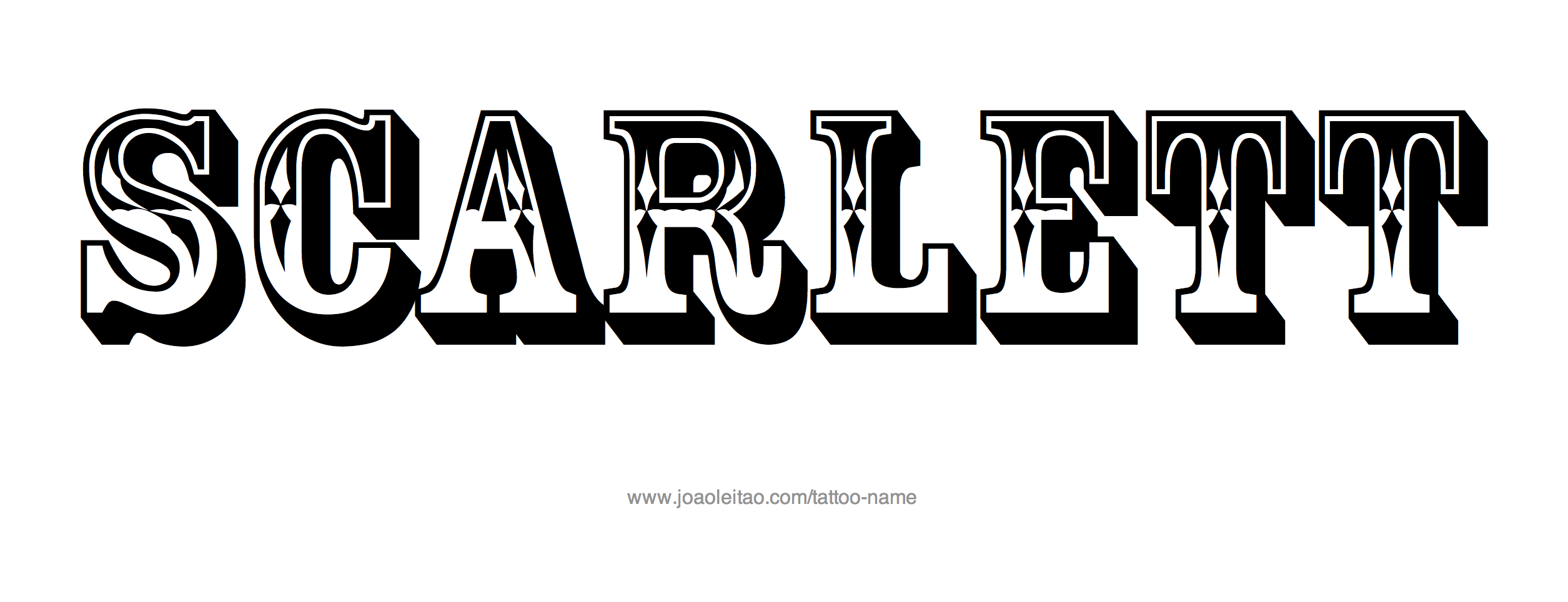 Scarlett Name Tattoo Designs