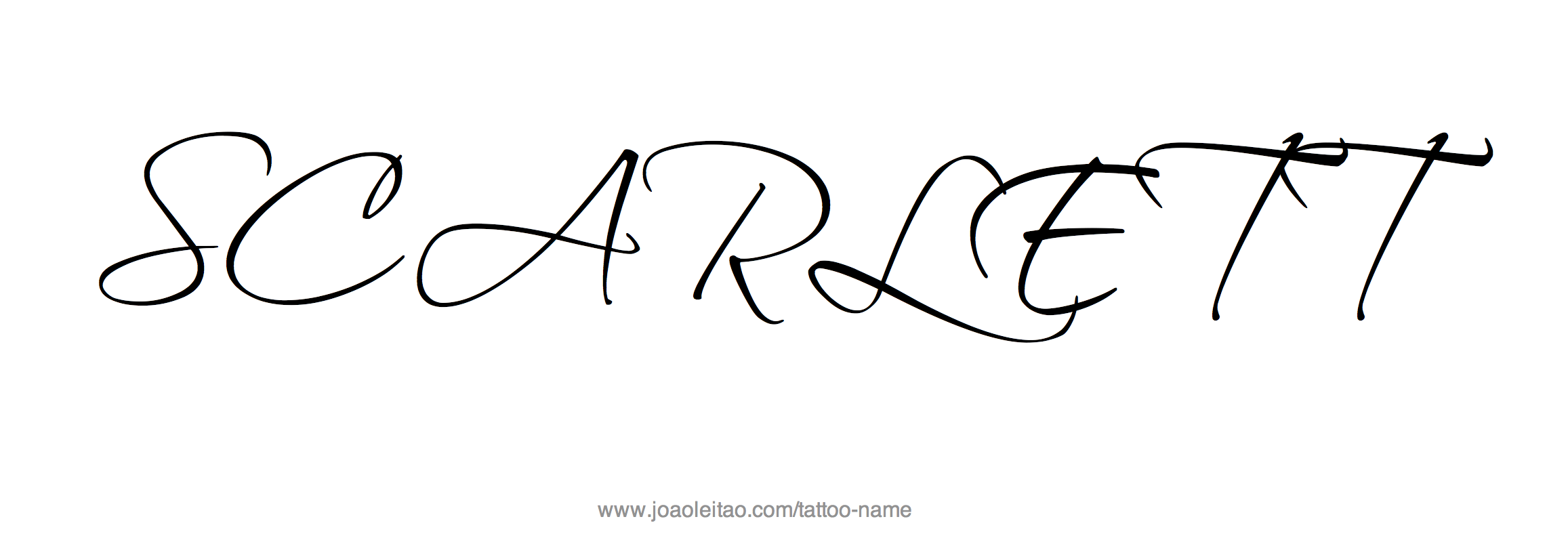 Scarlett Name Tattoo Designs