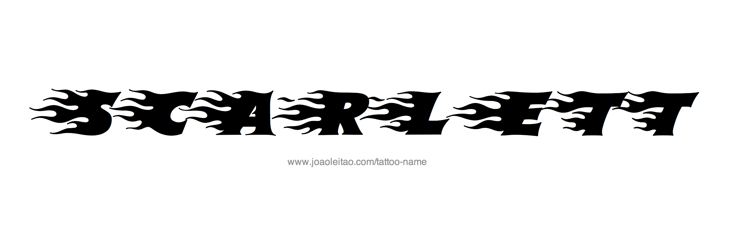 Scarlett Name Tattoo Designs