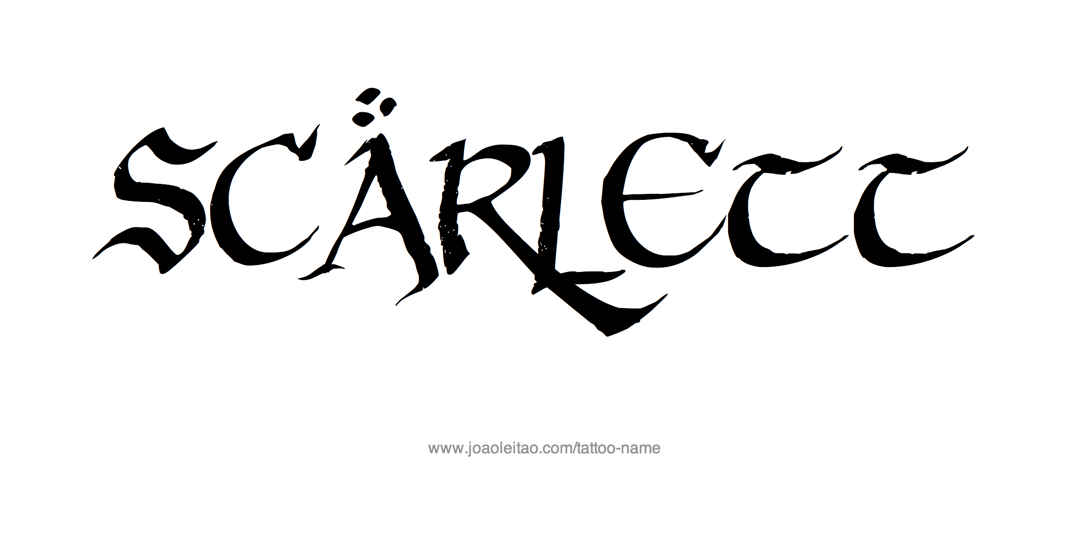 Scarlett Name Tattoo Designs