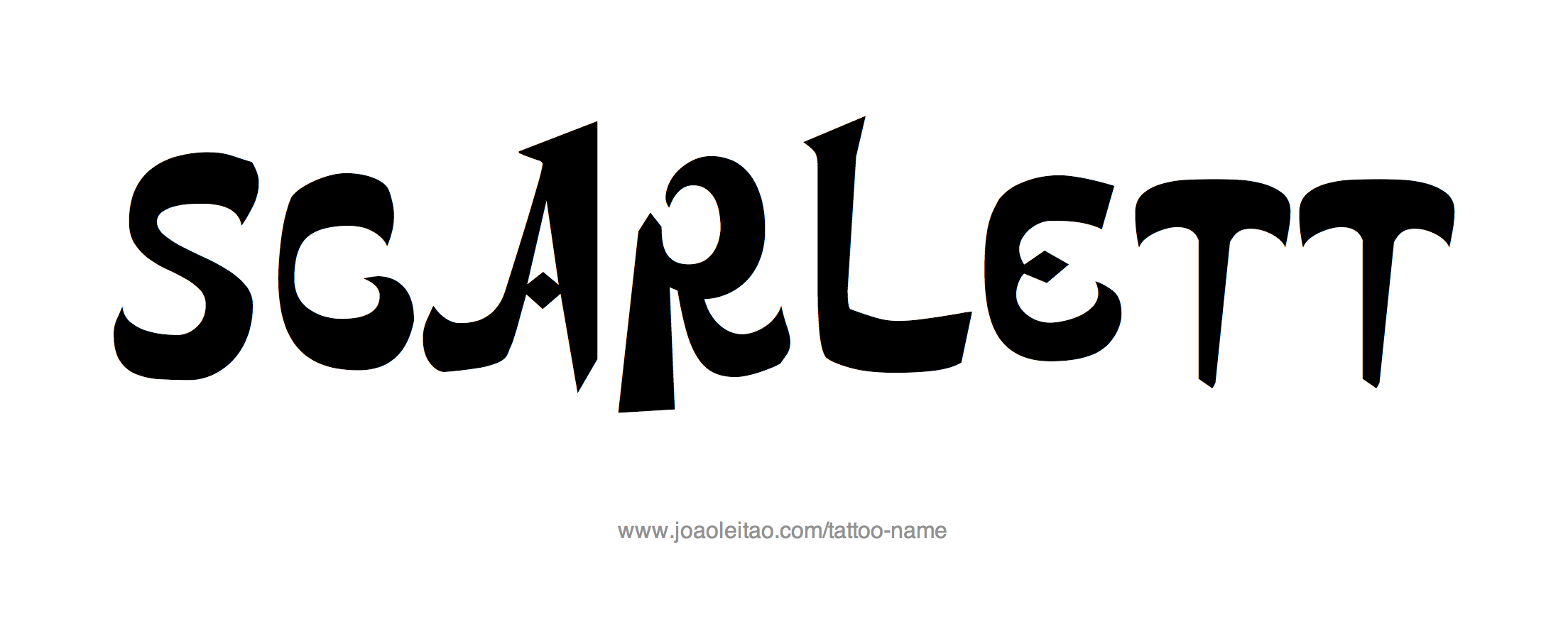 Scarlett Name Tattoo Designs