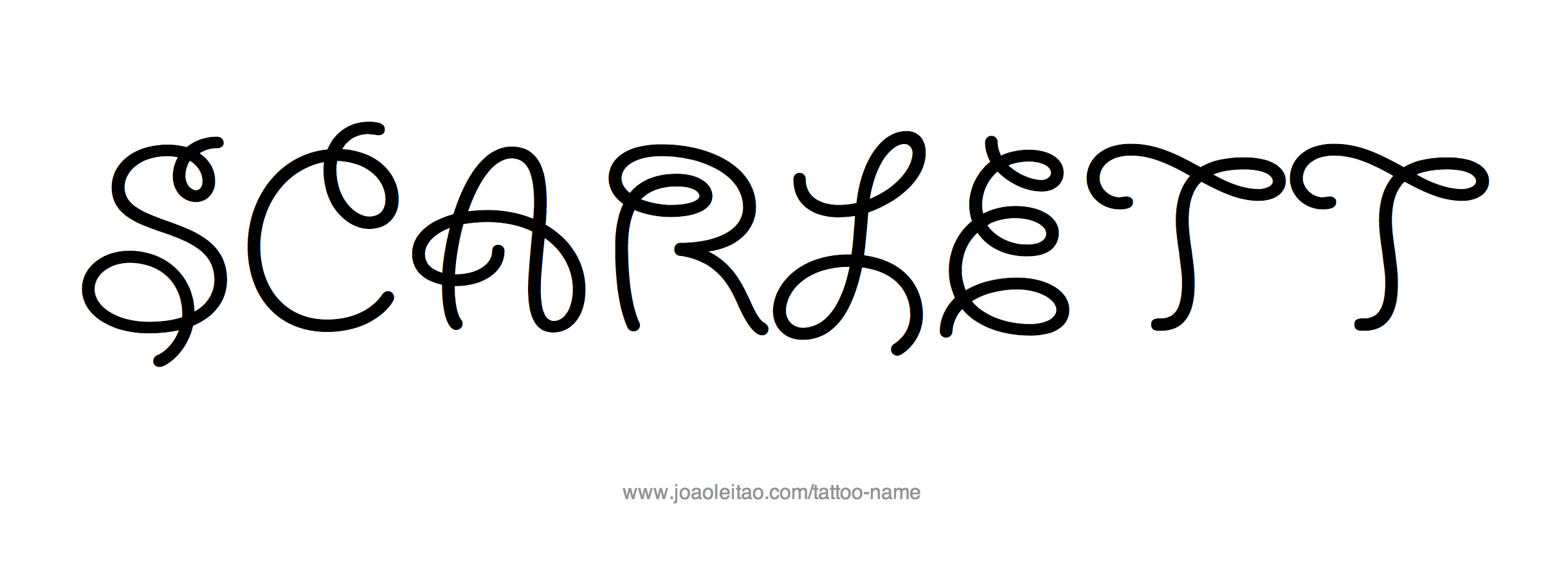 Scarlett Name Tattoo Designs