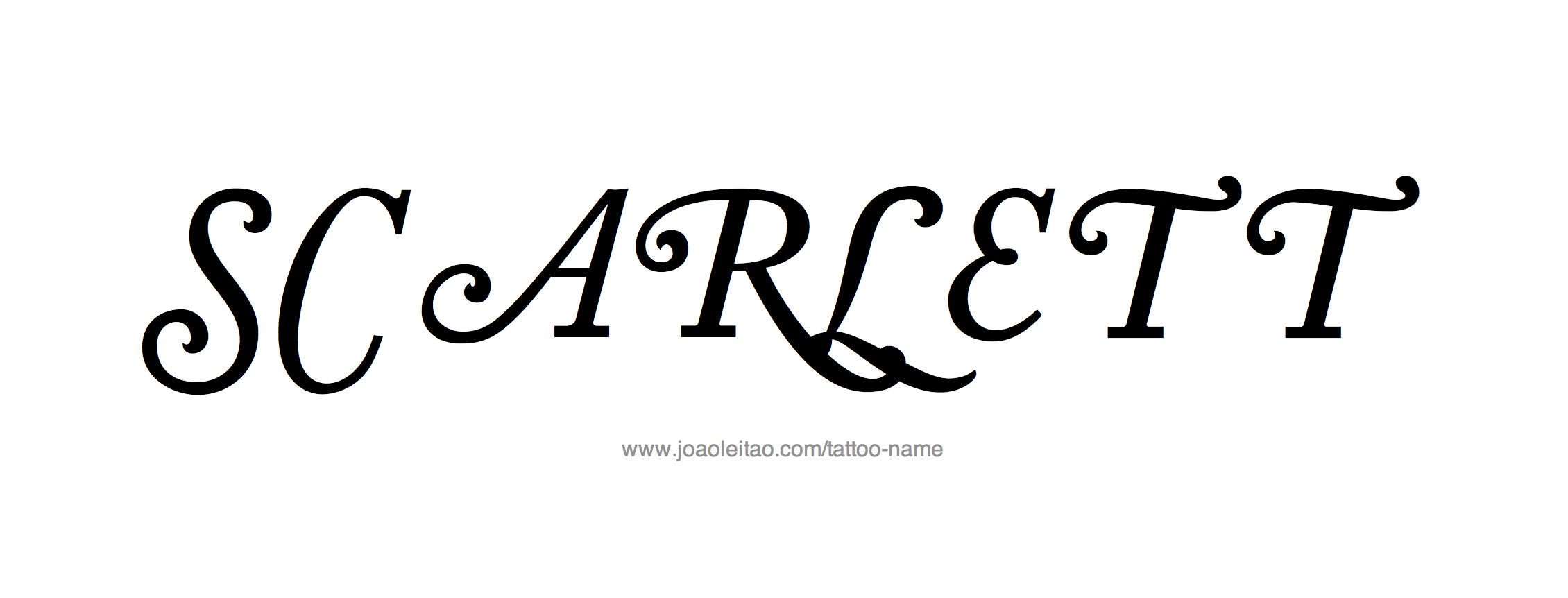 Scarlett Name Tattoo Designs