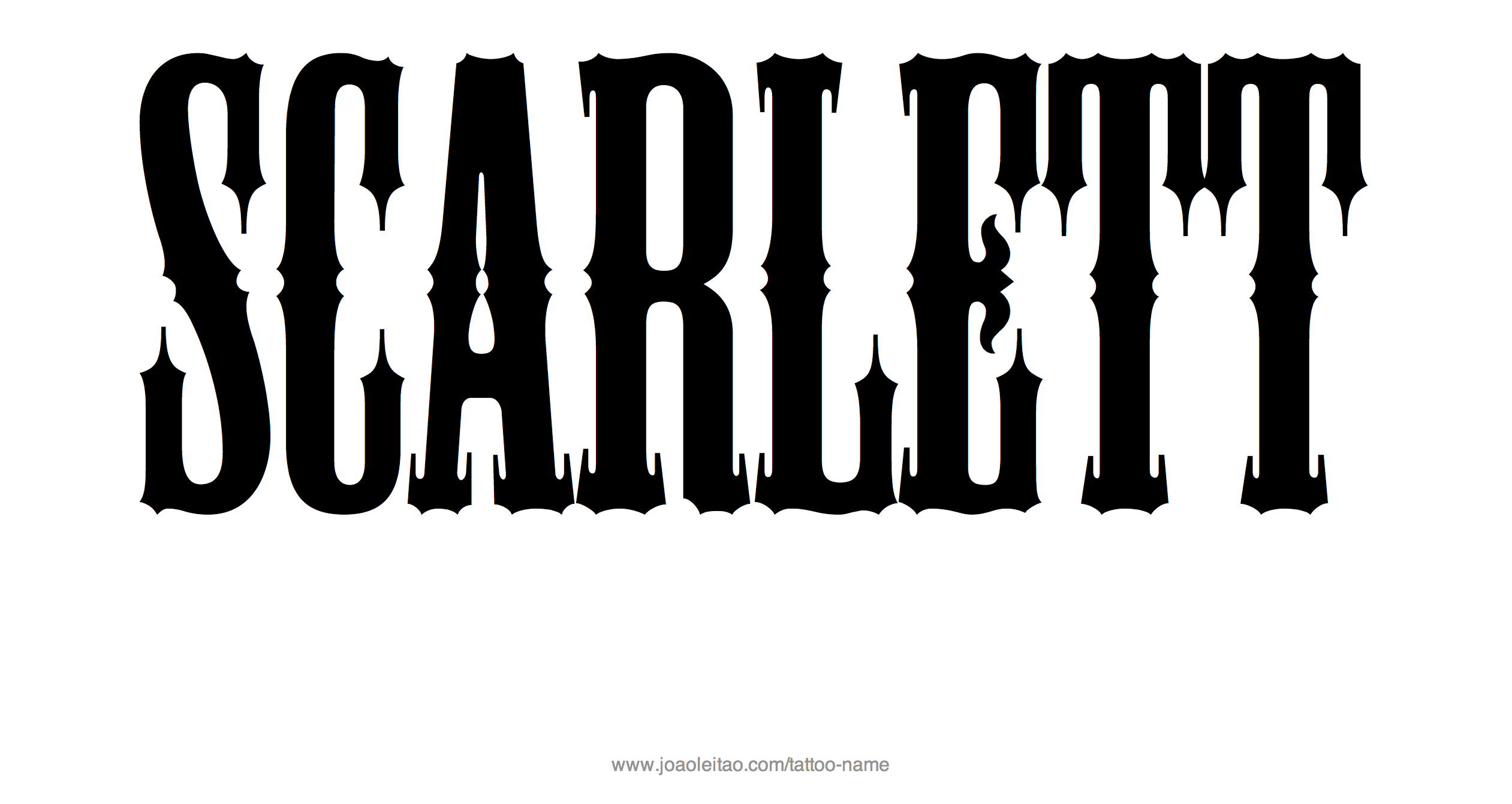 Scarlett Name Tattoo Designs