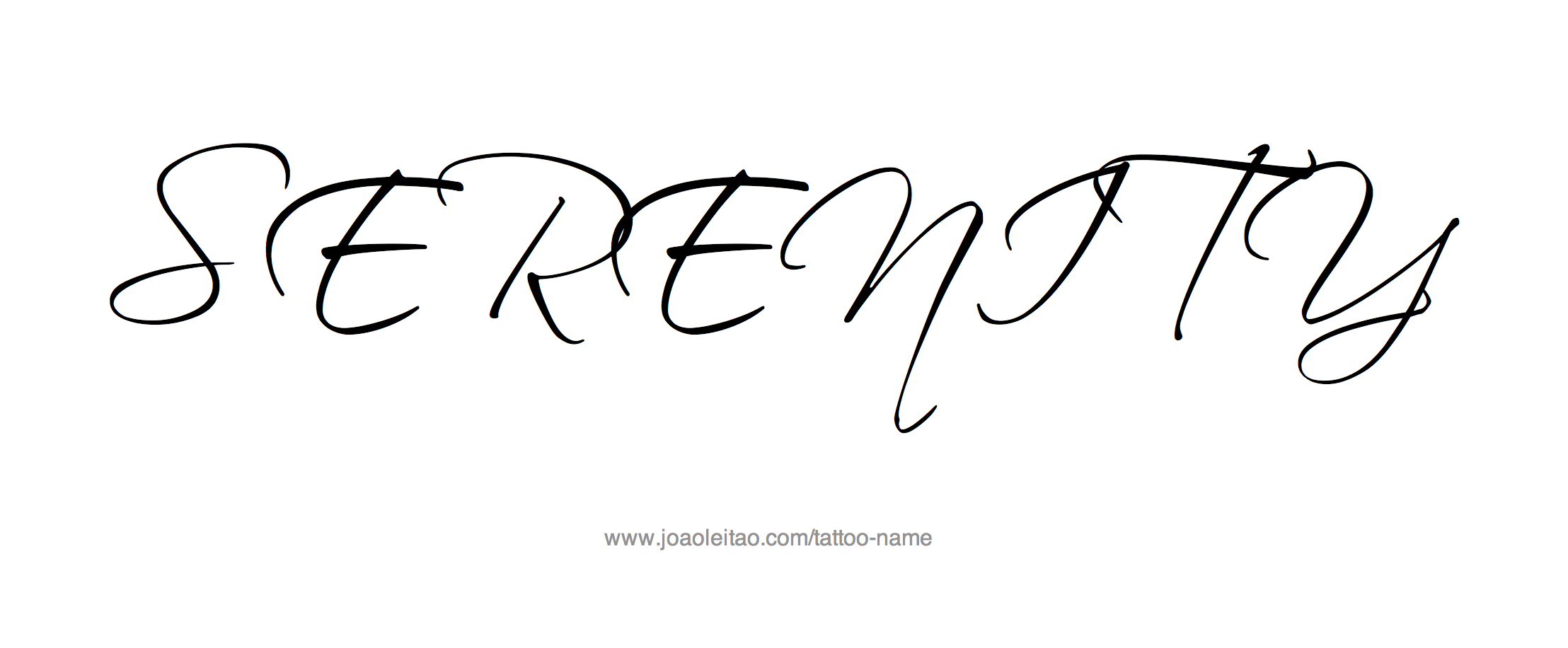 Serenity Name Tattoo Designs