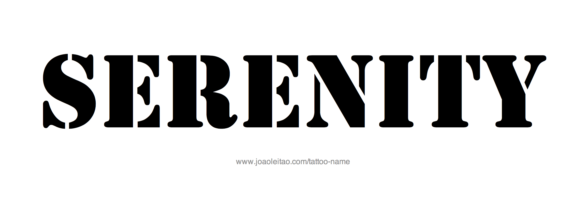 Serenity Name Tattoo Designs