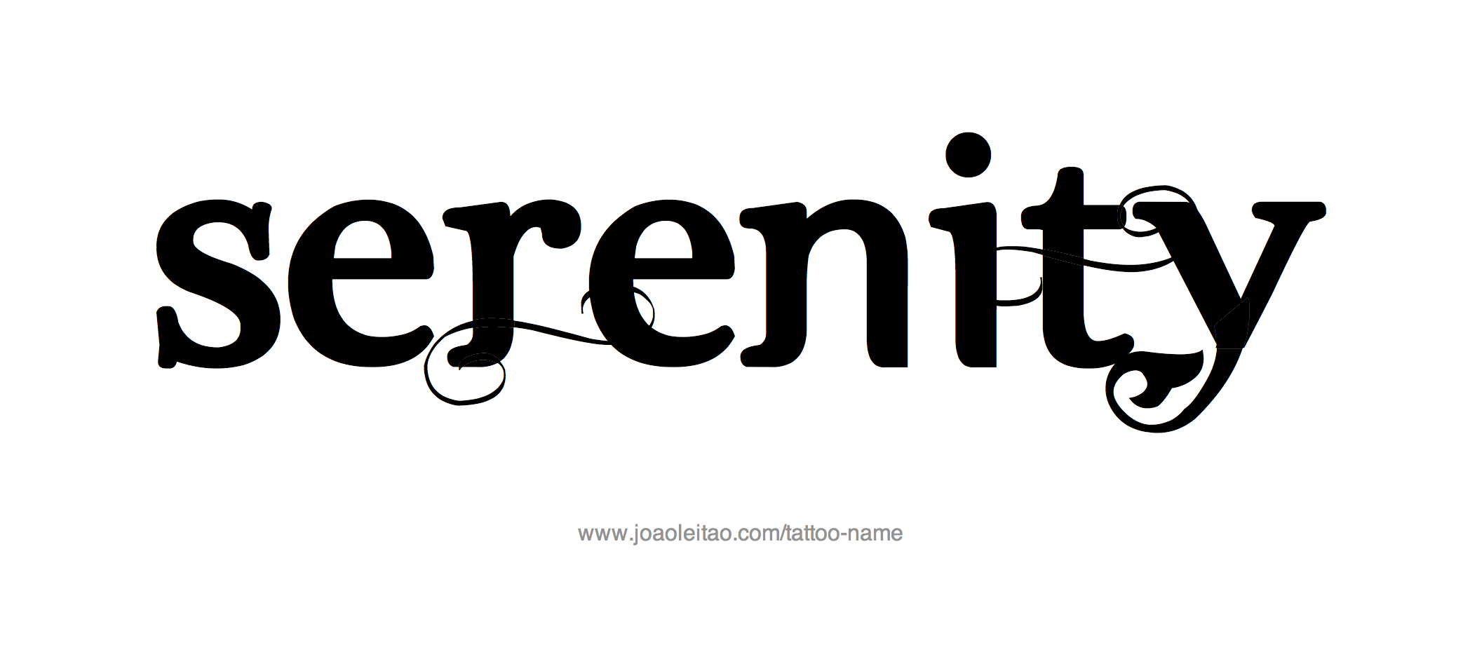 Serenity Name Tattoo Designs