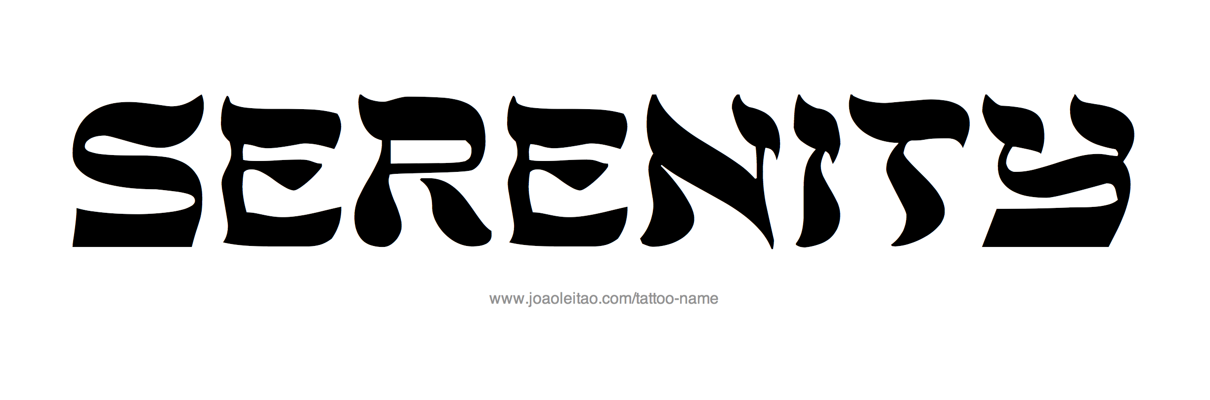Serenity Name Tattoo Designs