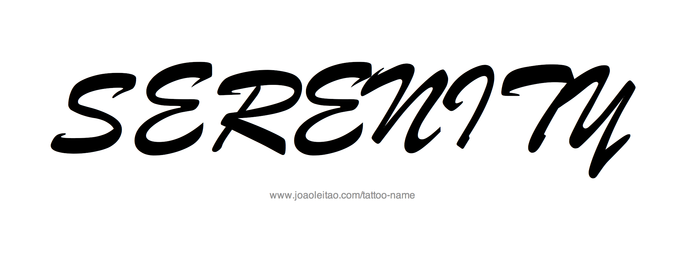 Serenity Name Tattoo Designs