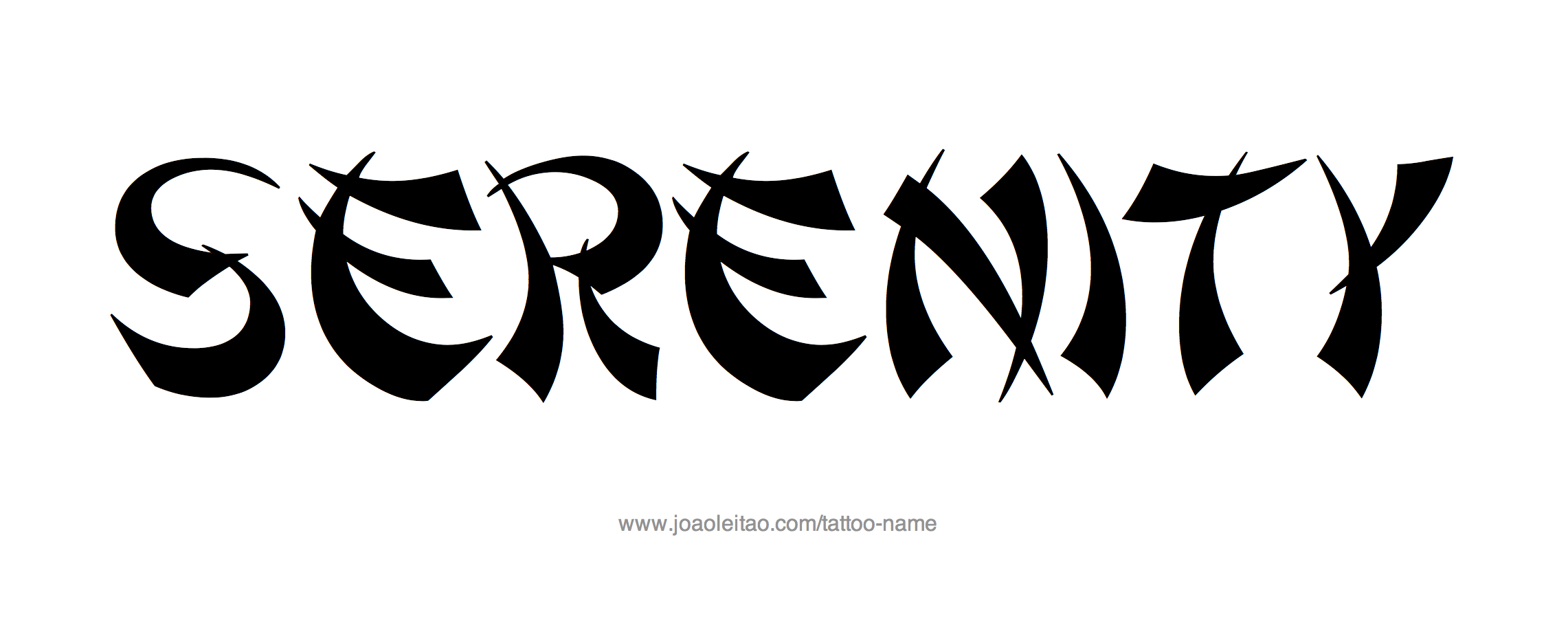 Serenity Name Tattoo Designs