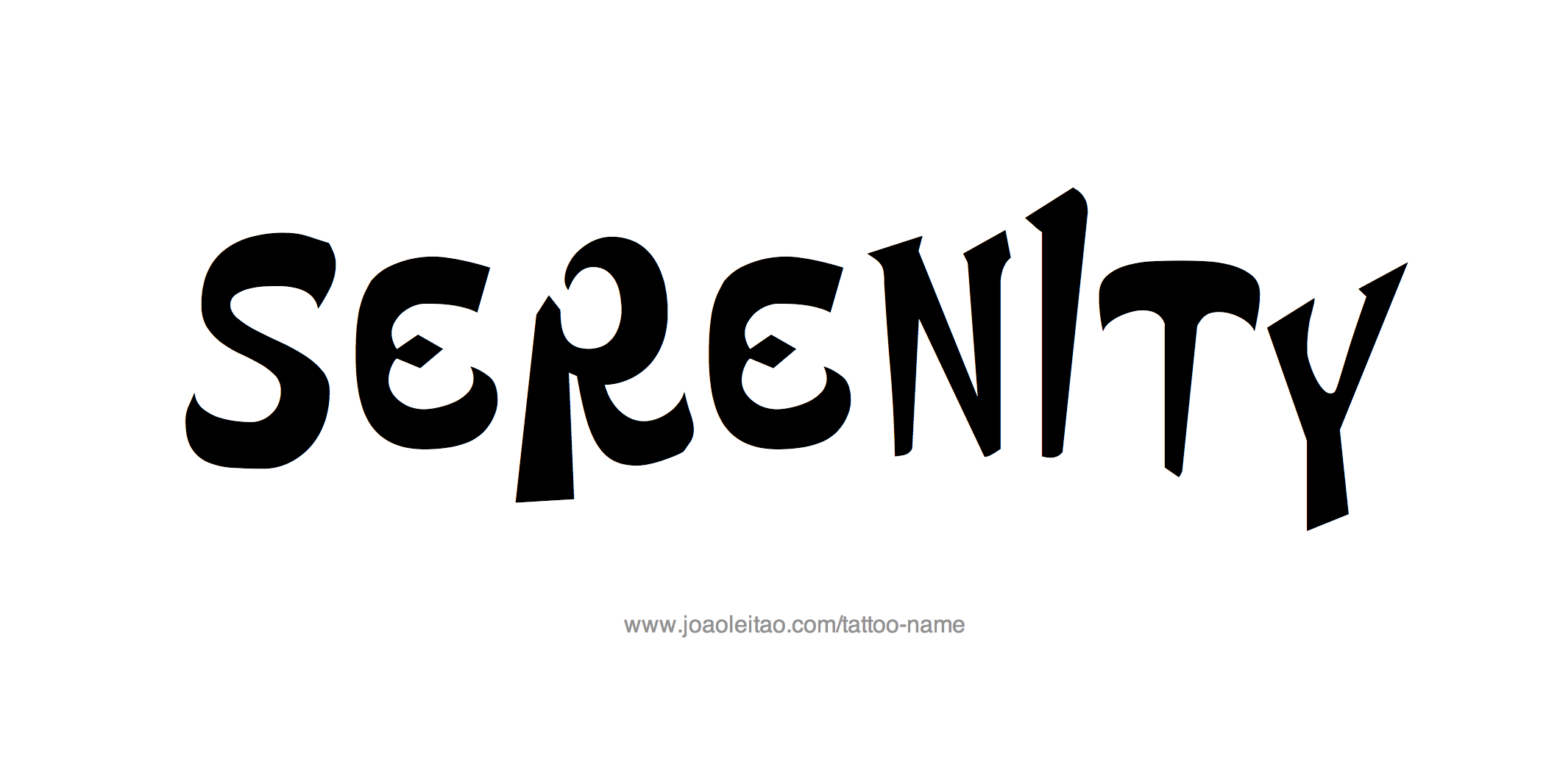 Serenity Name Tattoo Designs