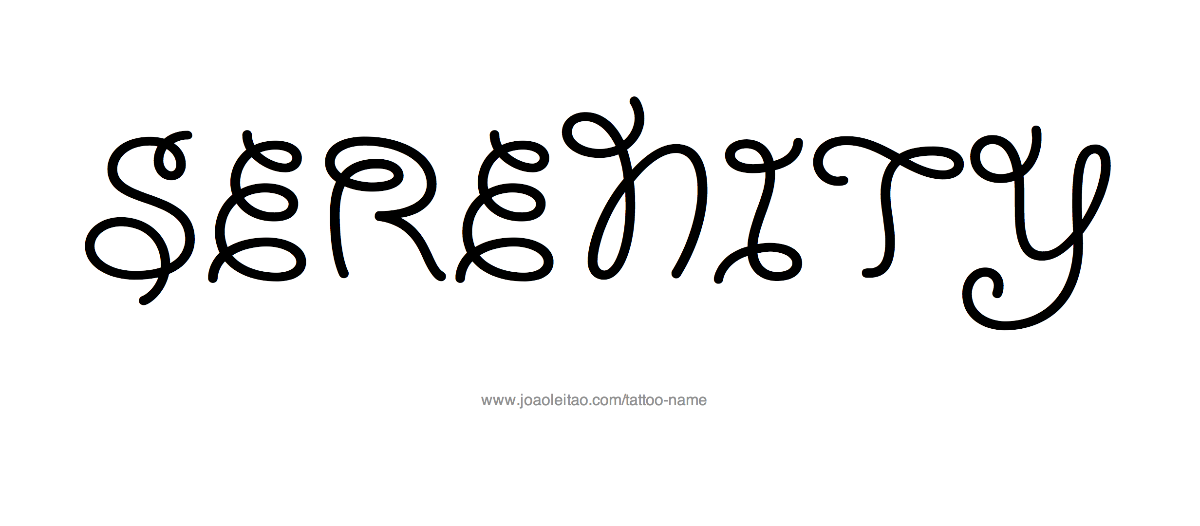 Serenity Name Tattoo Designs