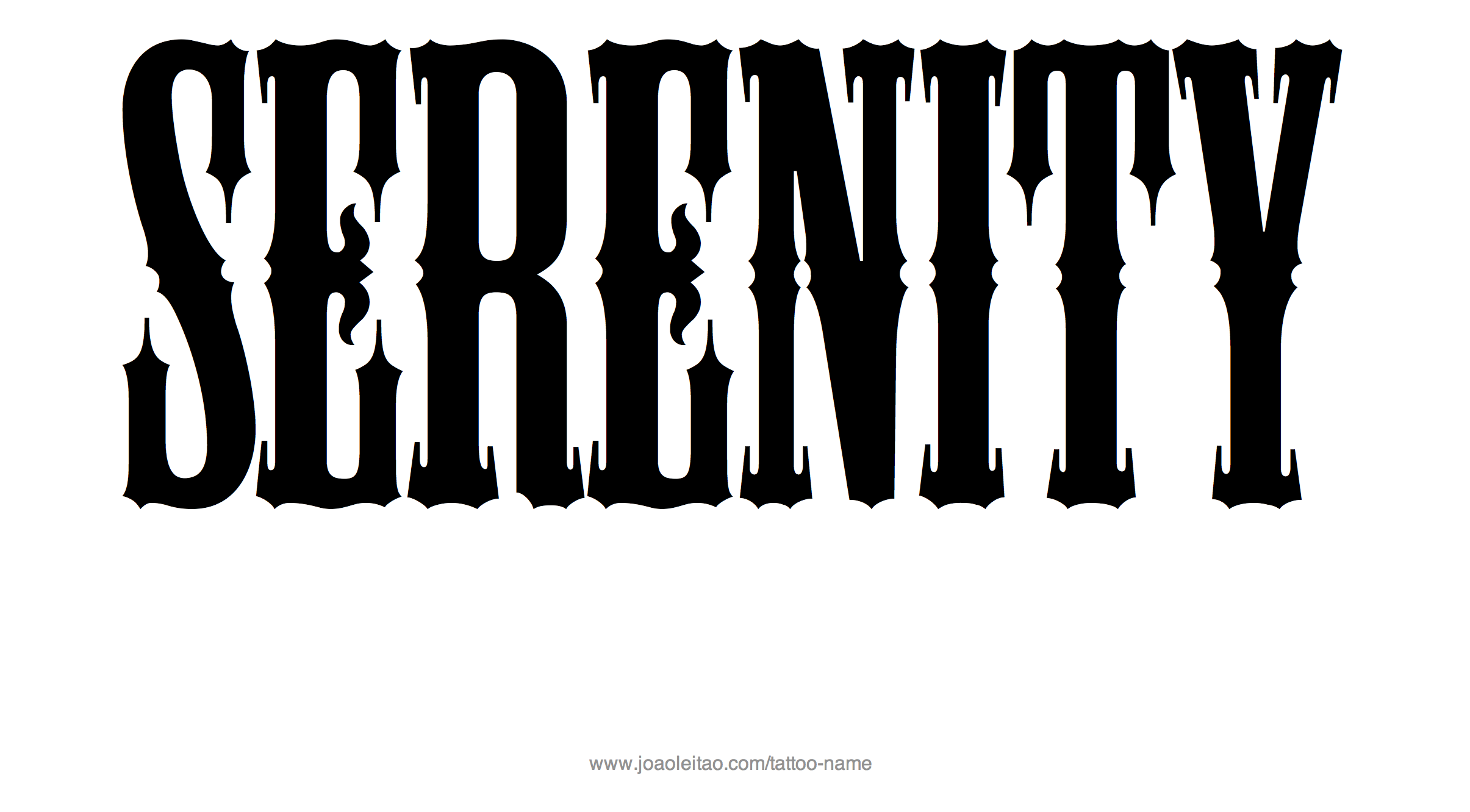 Serenity Name Tattoo Designs