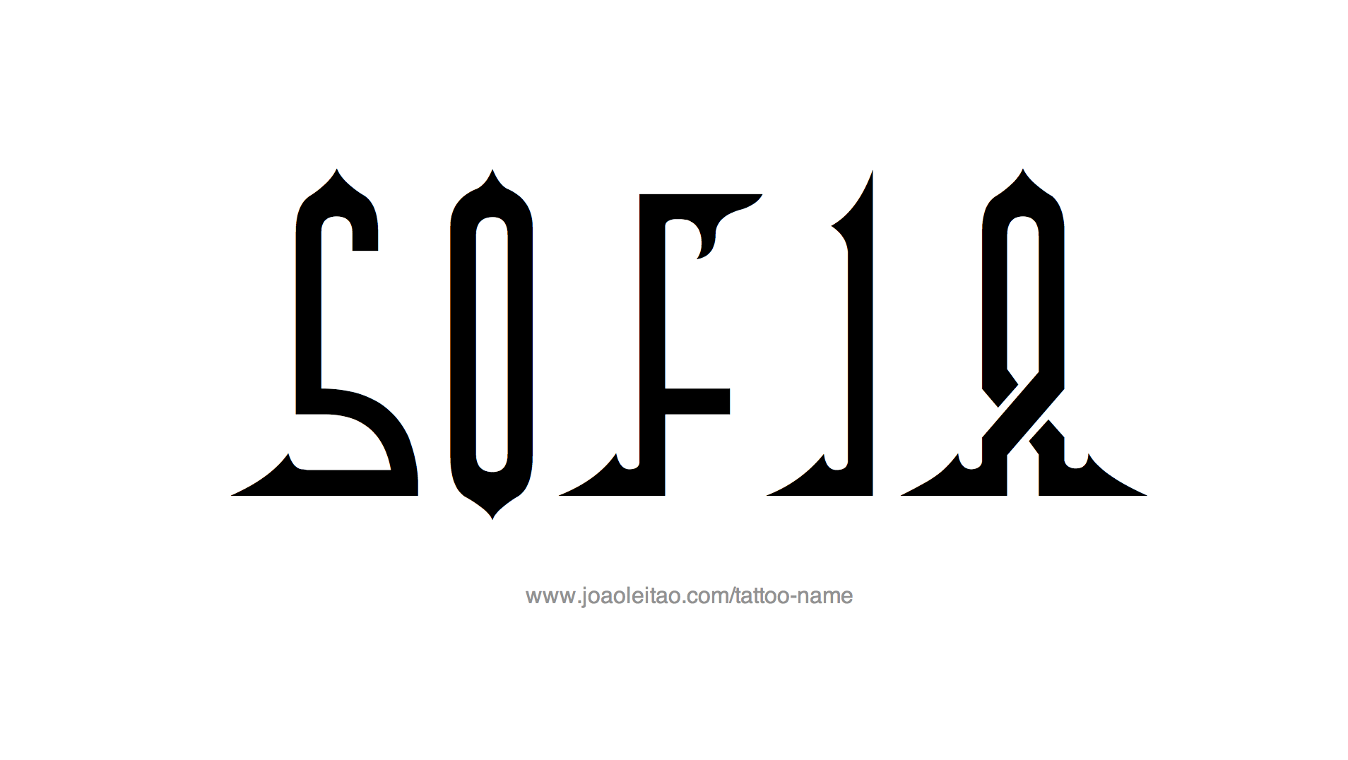Sofia Name Tattoo Designs