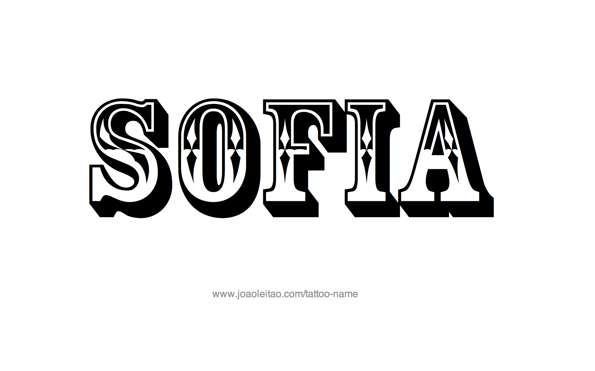 Sofia Name Tattoo Designs